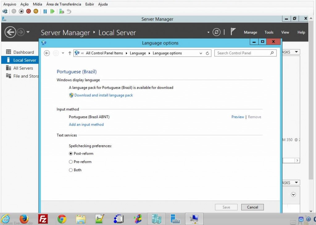 Como colocar Windows Server 2012 R2 em Português – Select host – Cloud Server Brasil